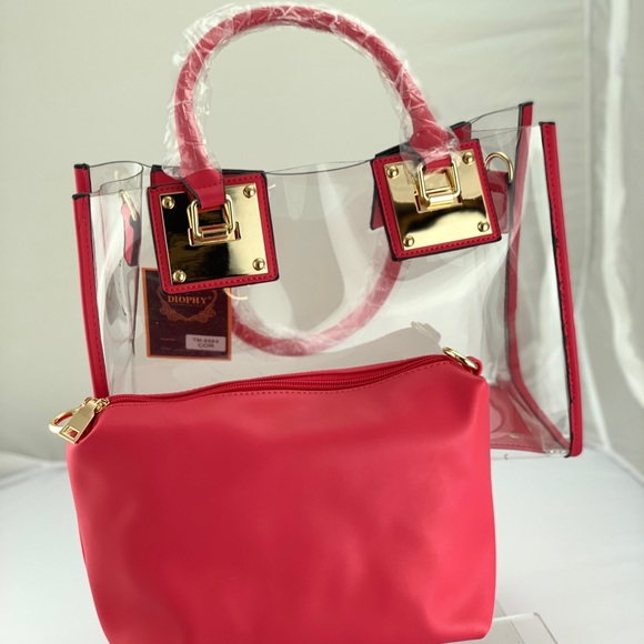 Diophy | Bags | Transparent Clear Tote Bag With Handle | Poshmark